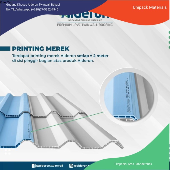 Jual Free ongkir - Alderon dobel Type 860 uPVC - NEW ALDERON 860 | ATAP ...