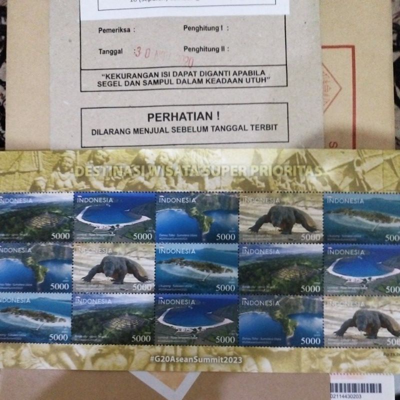 Jual Perangko Original Pos Indonesia edisi Destinasi Wisata Super ...