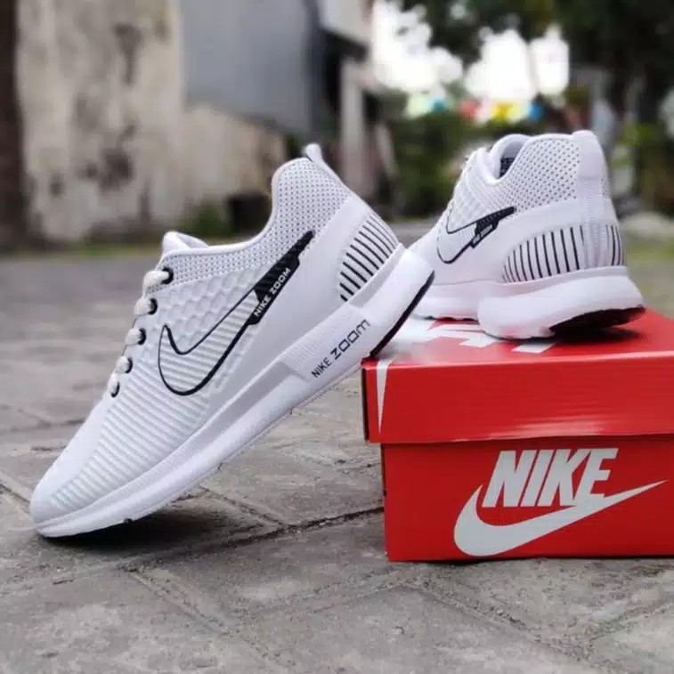 Jual SEPATU SNEAKERS PRIA WANITA NIKE ZOOM HITAM PUTIH SEPATU OLAHRAGA ...