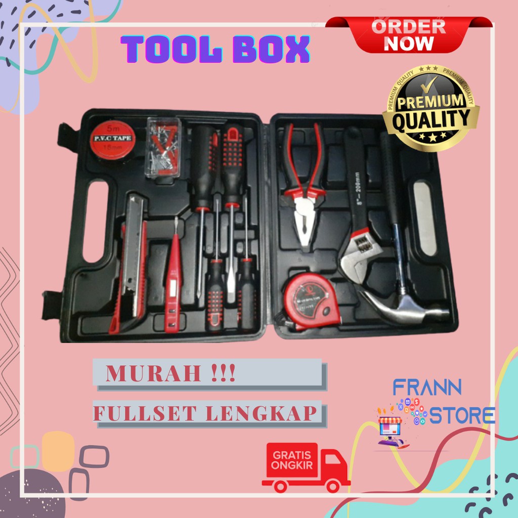 Jual Tool Box Toolbox Toolkit Tools Box Tool Set Alat Perkakas Alat ...