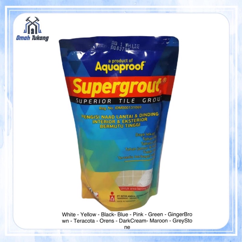 Jual READY BANYAK WARNA SEMEN NAT KERAMIK MERK SUPERGROUT / SUPER GROUT | Shopee Indonesia