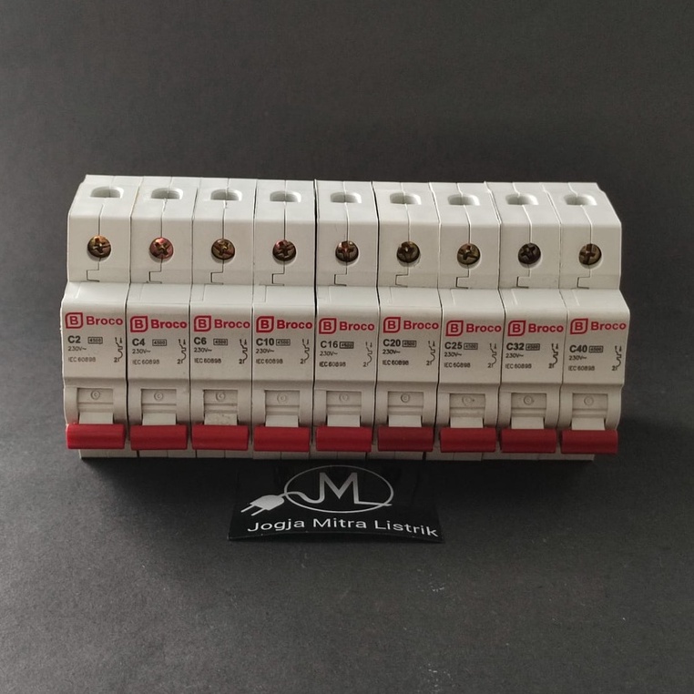 Jual MCB BROCO 1 PHASE 2A/4A/6A/10A/16A/20A/25A/32A/40A | Shopee Indonesia