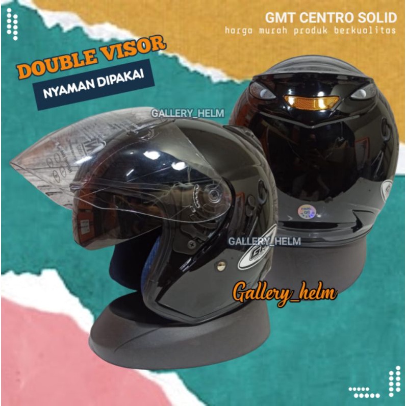 Jual HELM INK CENTRO CLONE | HELM HALF FACE GMT HITAM | Shopee Indonesia