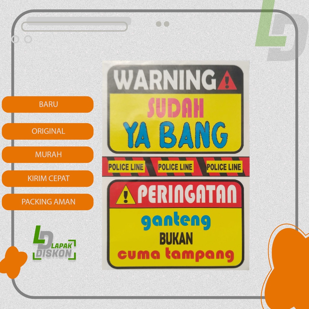 Jual Sticker Vinyl Kata-kata Lucu & Nyeleneh | Ganteng Bukan Cuma Tampang | Shopee Indonesia