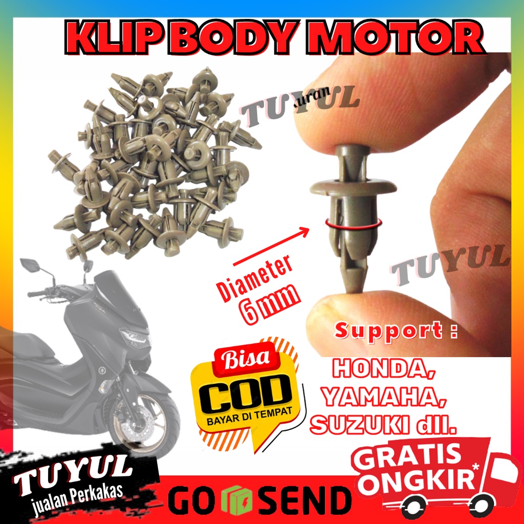Jual Klip Kancing Body Motor Nmax Aerox PCX Beat Vario Universal Baut ...