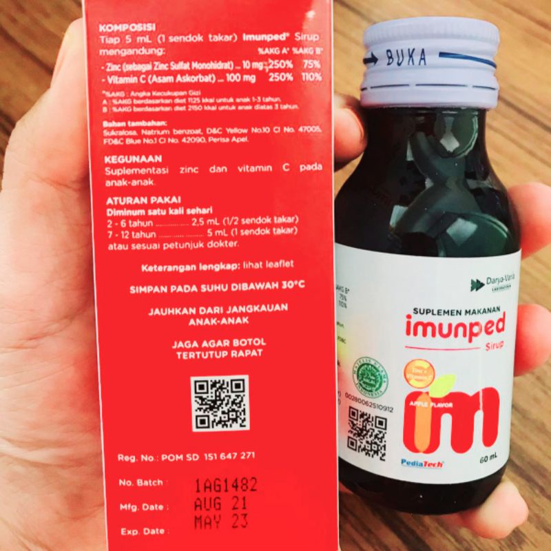 Jual Imunped Sirup 60ml [free bubblewrap tebal dan box] | Shopee Indonesia