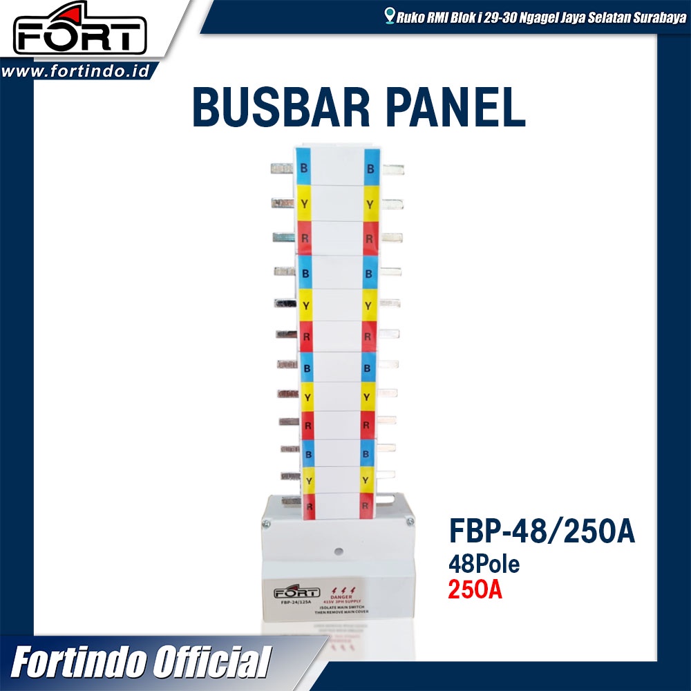 Jual Busbar Panel MCB MCCB FBP-48/250 48 Pole 250A Merk FORT | Shopee ...