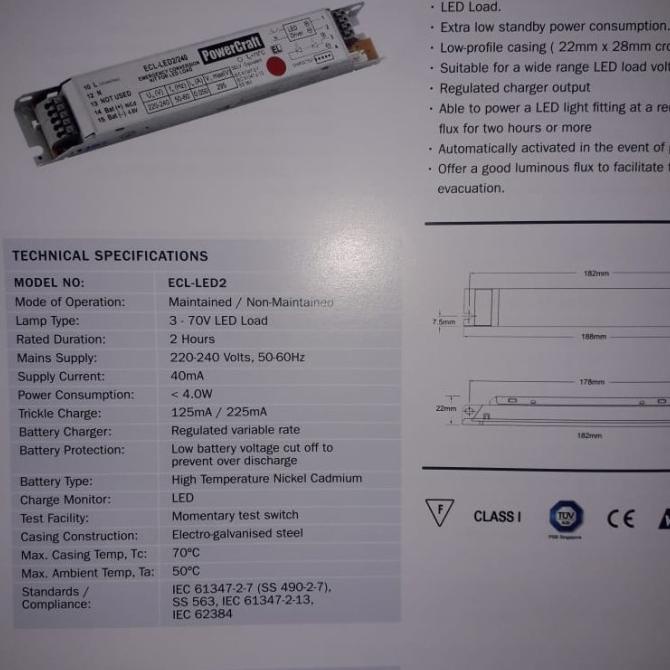 Jual POWERCRAFT NICAD EMERGENCY LED ECL-LED2/240 POWER CRAFT EMERGENCY ... Jual POWERCRAFT NICAD EMERGENCY LED ECL-LED2/240 POWER CRAFT EMERGENCY ...