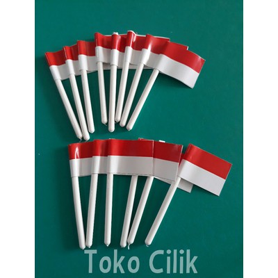 Jual topper-tusukan-bendera-merah-putih-indonesia-tumpeng-kue-cupcake ...