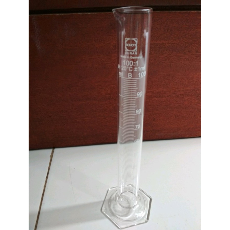 Jual DURAN Gelas ukur 100mL Measuring cylinder silinder ukur kaca 100 ...