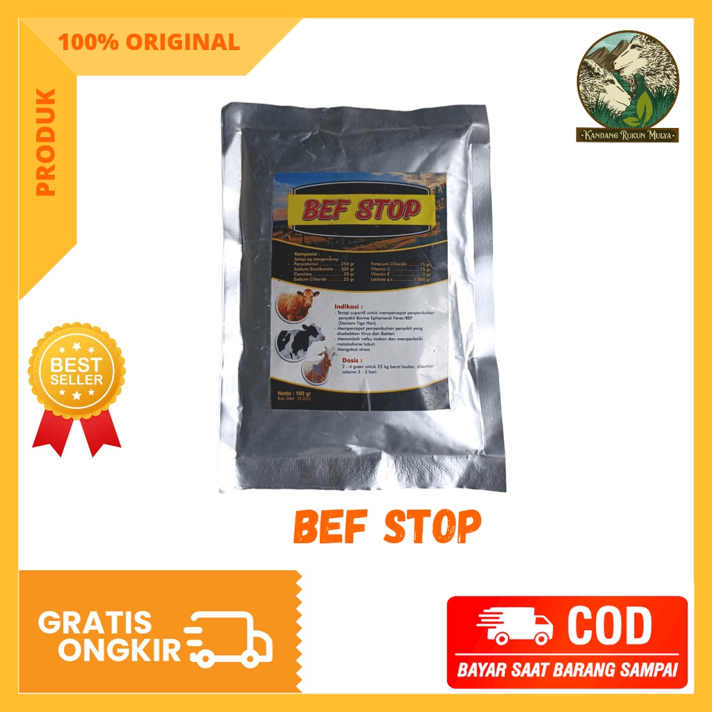 Jual BEF STOP Obat Pileg Dan Anti Stress Pada Sapi Kambing | Shopee ...