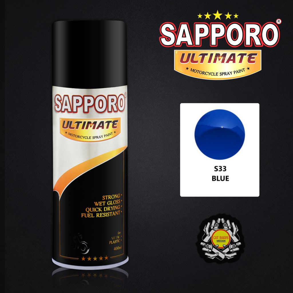 Jual SAPPORO ULTIMATE S33 BLUE CAT SEMPROT 400 ML CAT MOTOR AEROSOL PYLOX BIRU S 33 PILOKS PILOX ...