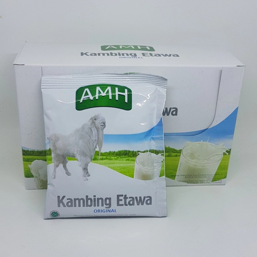 Jual Susu Kambing Etawa AMH Original Isi 10 Sachet Full Cream | Shopee Indonesia