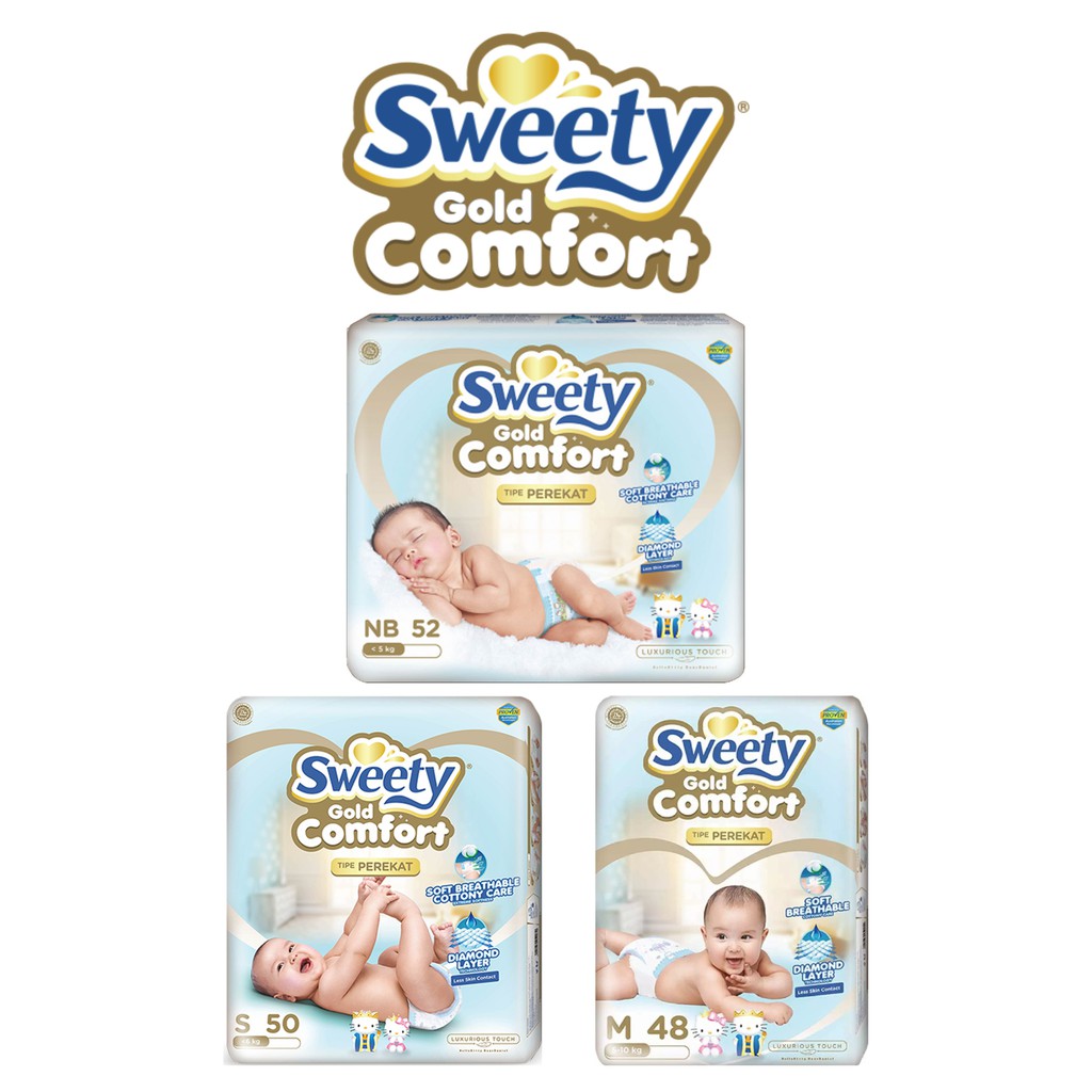 Jual SWEETY GOLD COMFORT TIPE PEREKAT JUMBO NB52 / S50 / M48 | Shopee ...