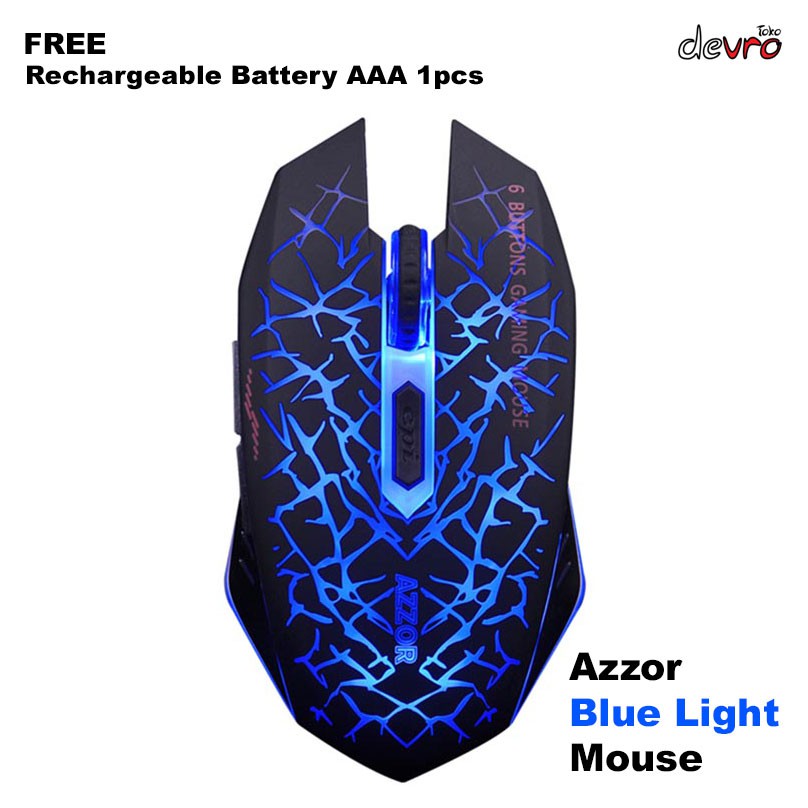 AZZOR Wireless Gaming Mouse Silent Click 2400 DPI - M6 | Shopee Indonesia