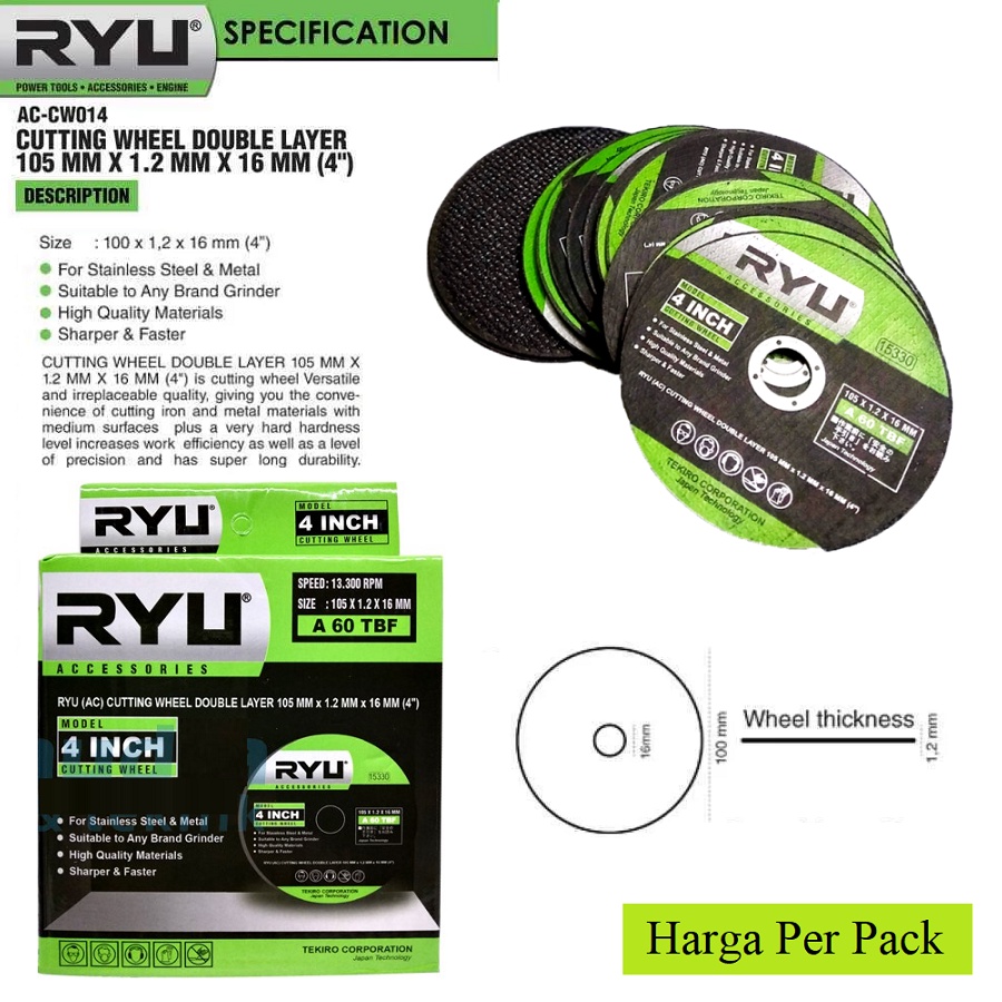 Jual RYU Batu Gerinda Gurinda Potong Besi Mata Cutting Wheel RYU 4 x 1 ... Jual RYU Batu Gerinda Gurinda Potong Besi Mata Cutting Wheel RYU 4 x 1 ...