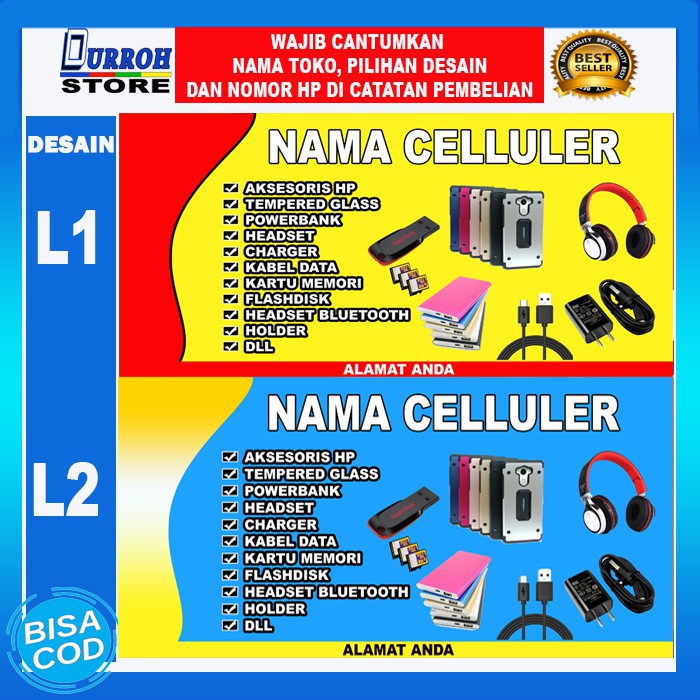 Spanduk / Banner Konter Cell / Celluler Desain 12 | Shopee Indonesia