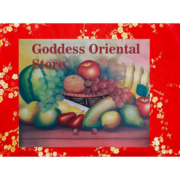 Jual Lukisan Feng Shui Buah Fruit Basket Motif 1 Handpainted Lambang ...