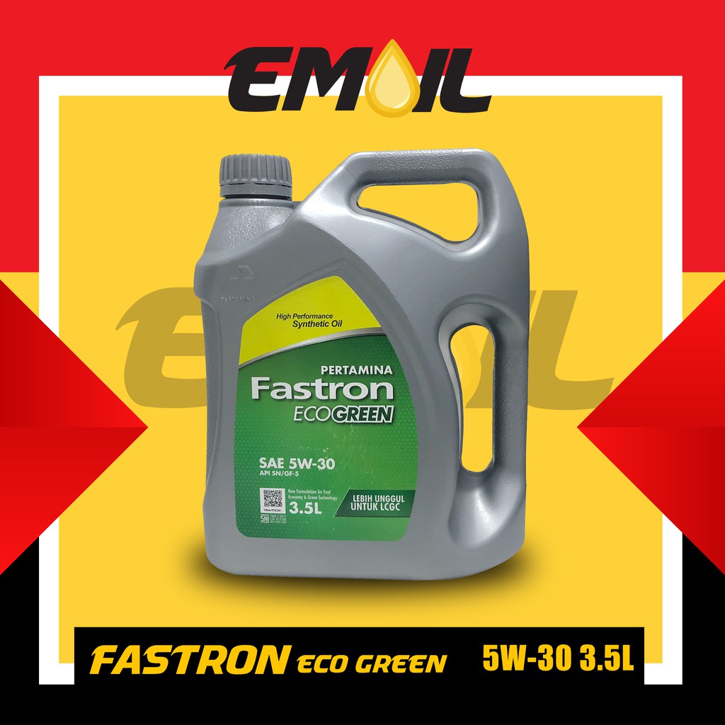 OLI PERTAMINA FASTRON ECO GREEN SAE 5W-30 LCGC isi 3.5 LITER | Shopee ...