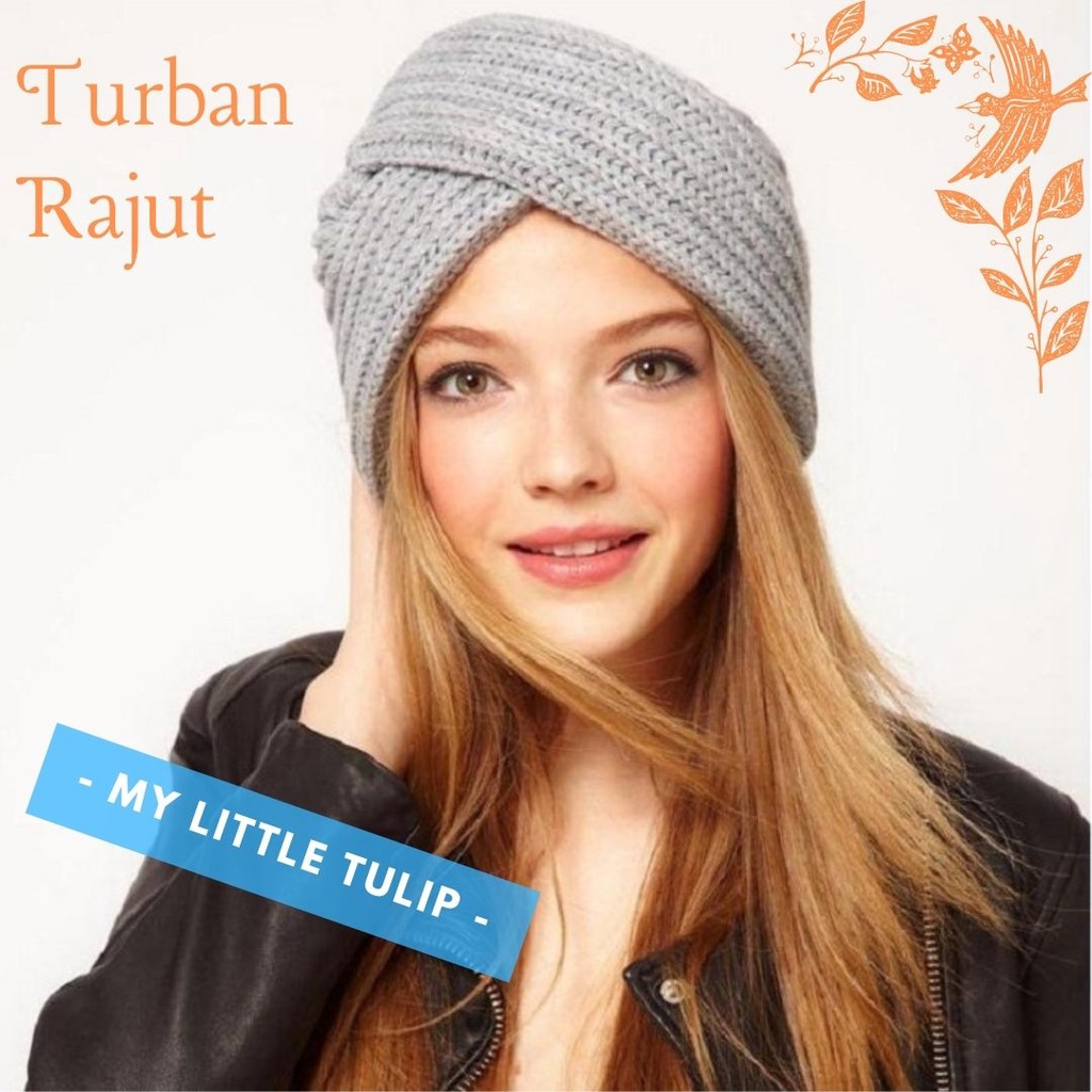 Jual Turban Rajut Polos / Turban Wanita Simple / Topi Turban Bandana ...