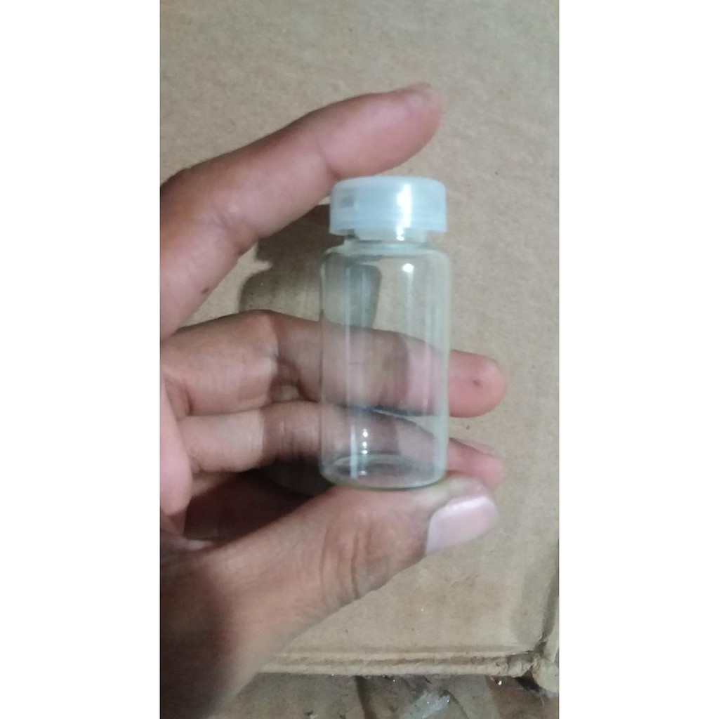 Jual BOTOL KACA VIAL 15 ML TUTUP PLASTIK / BOTOL PENISILIN/ BOTOL SERUM ...