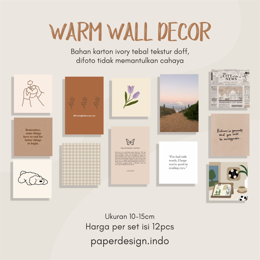 Jual PAPERDESIGN.INDO - WALL DECOR TEMPELAN DINDING KARTON IVORY ...