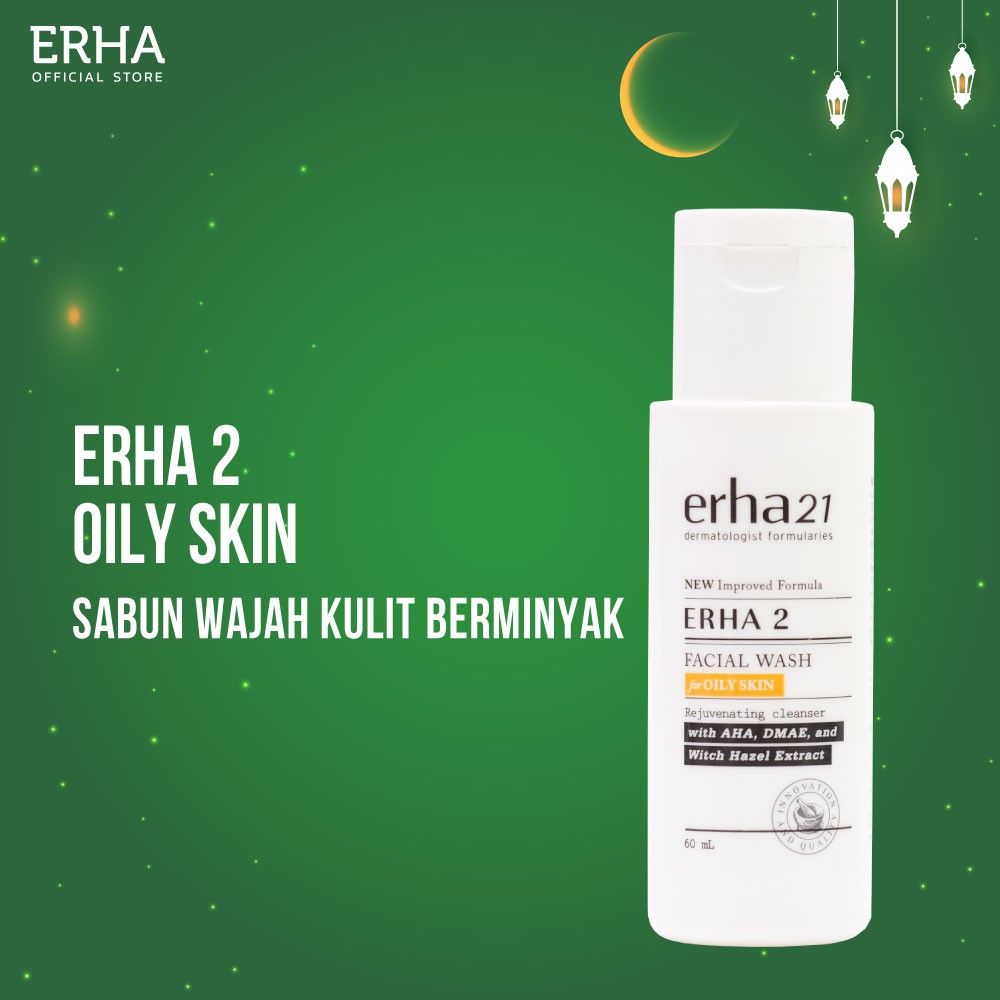 Erha 2 Facial Wash for Oily Skin 60 ml - Sabun Wajah Kulit Berminyak ...