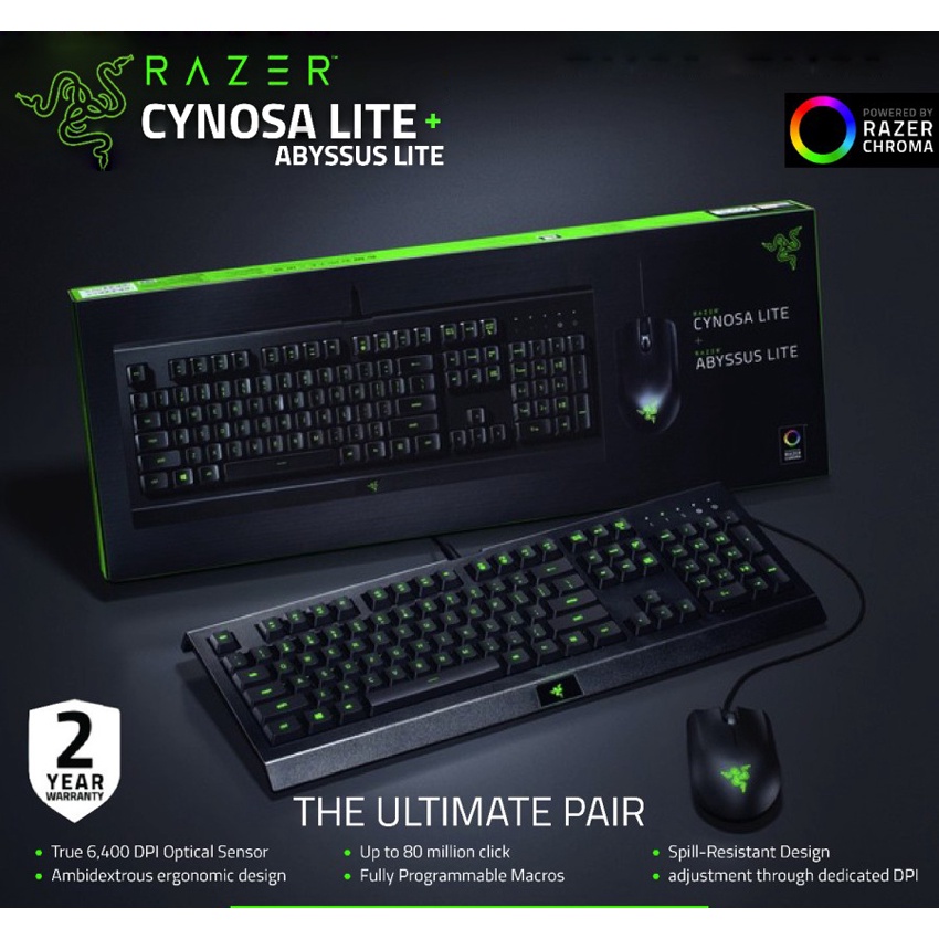 Jual Razer Cynosa Lite and Abyssus Lite Gaming Keyboard Mouse - Bundle ...