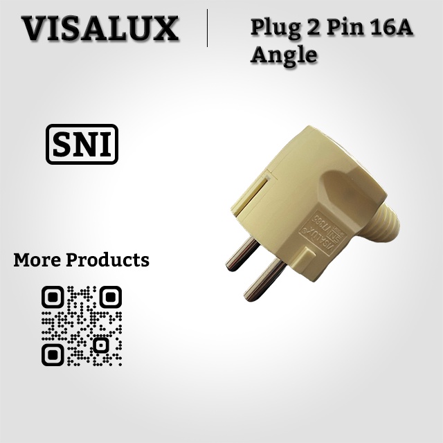 Jual PLUG / STEKER 2 PIN ARDE 16A ANGLE VISALUX | Shopee Indonesia