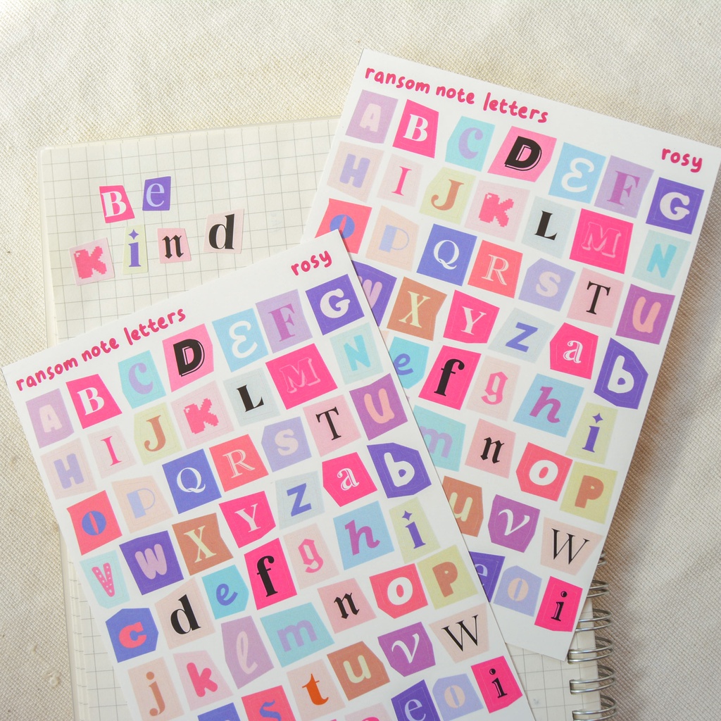 Jual ransom note letters sticker sheet | Shopee Indonesia