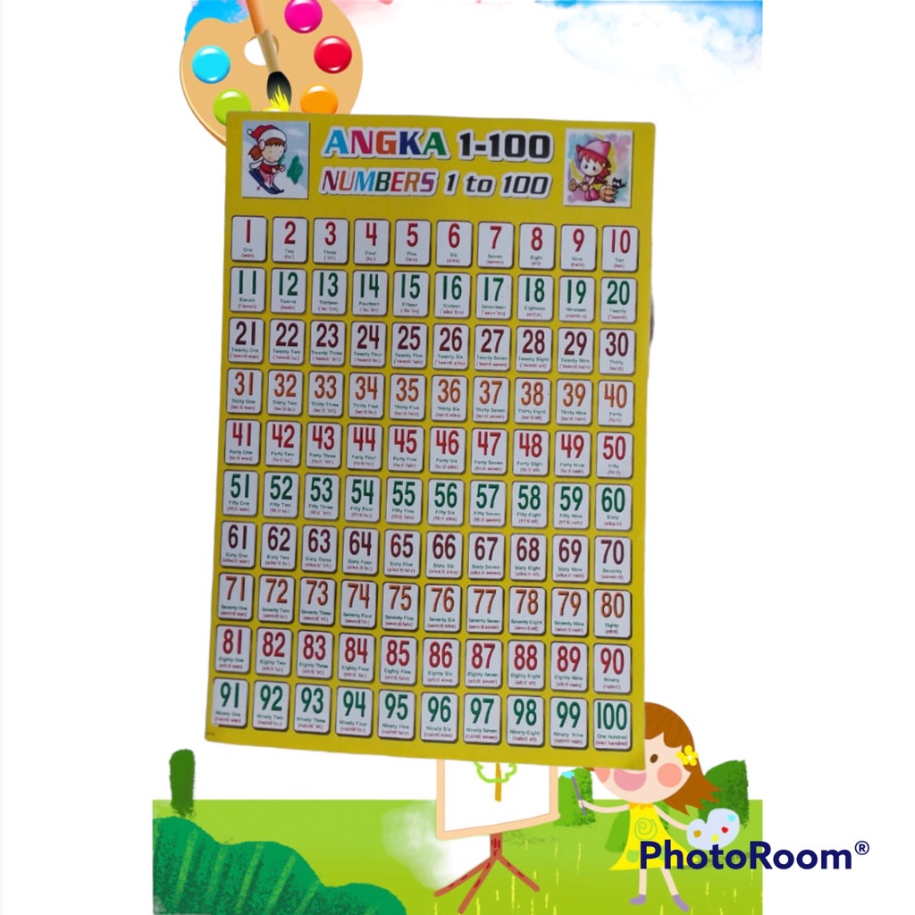Jual table angka 1 sampai 100 | Shopee Indonesia