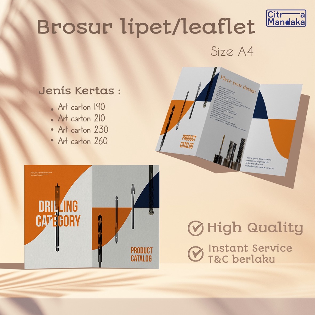 Jual Print Leaflet A4 | Cetak Brosur Lipat Art Carton Indonesia|Shopee ...