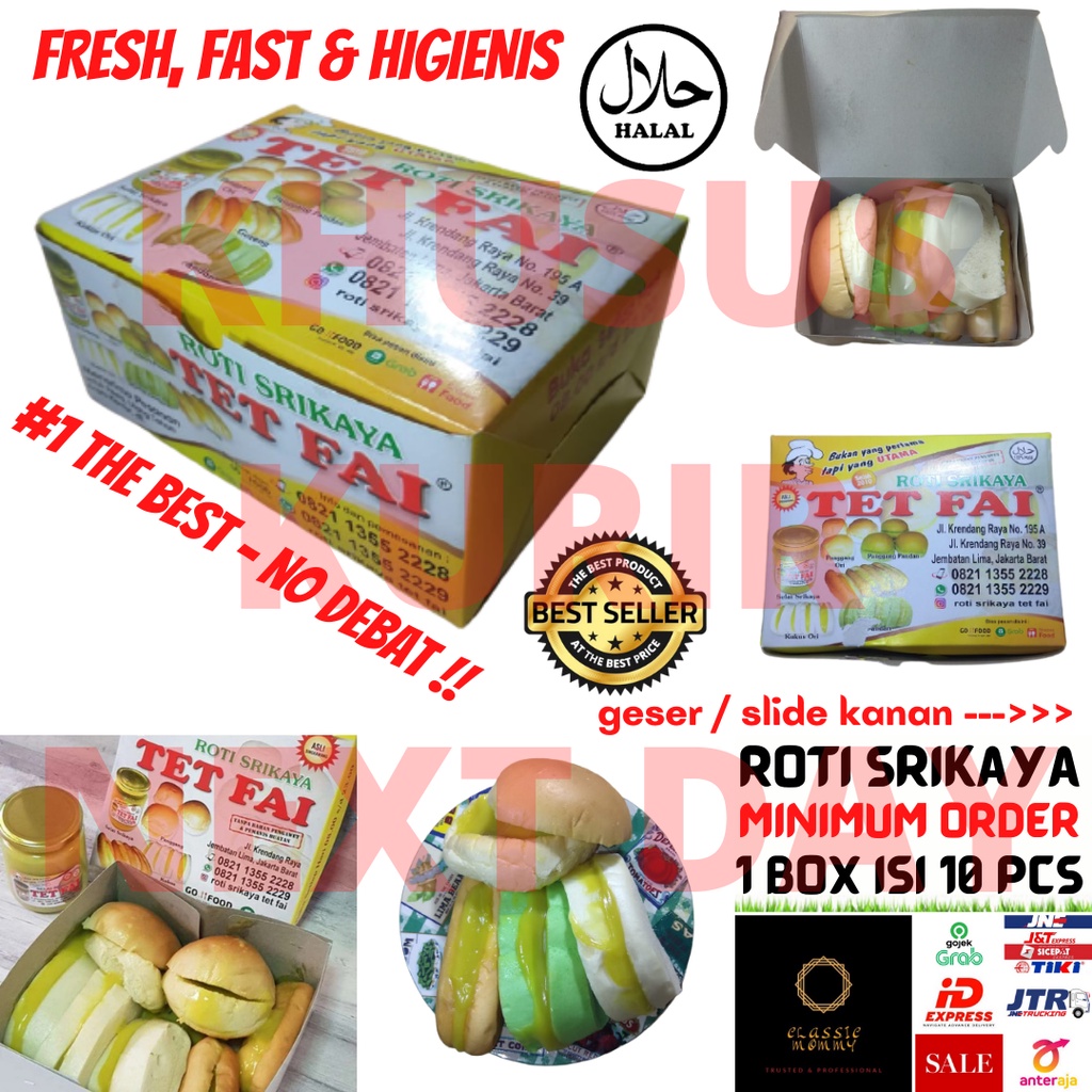 Jual NEXT DAY Roti Srikaya TETFAI TET FAI Harga Satuan (Min.Order 10 ...