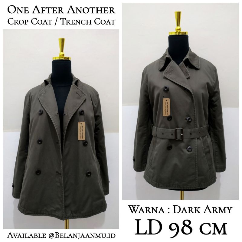 Jual Super Premium OAA Army Crop Coat / Trench Coat - Like New | Shopee ...