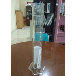 Jual Tabung Gelas Ukur Hydrometer Jar PMP 1 Liter Vitlab Measuring ...