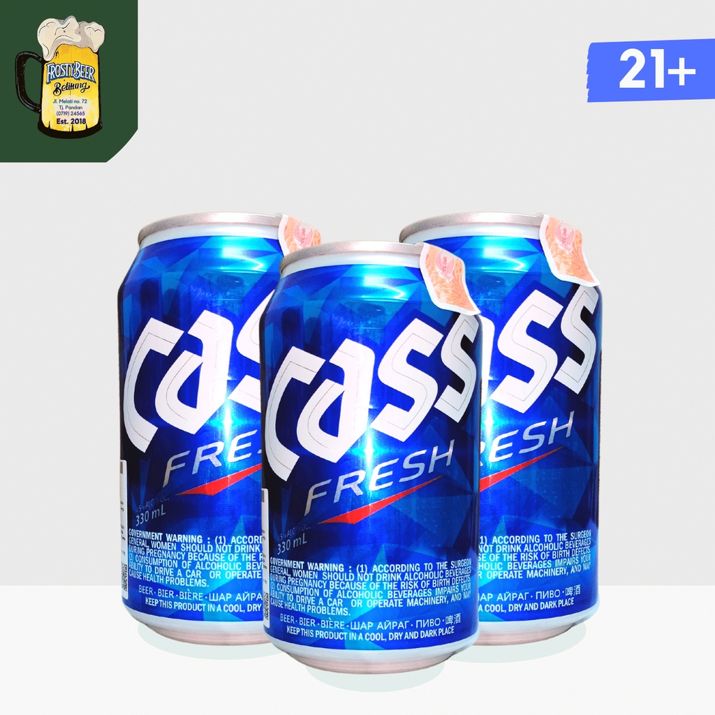 Jual Bir Korea Cass Fresh Lager 330 ml Can - Korean Beer | Shopee Indonesia