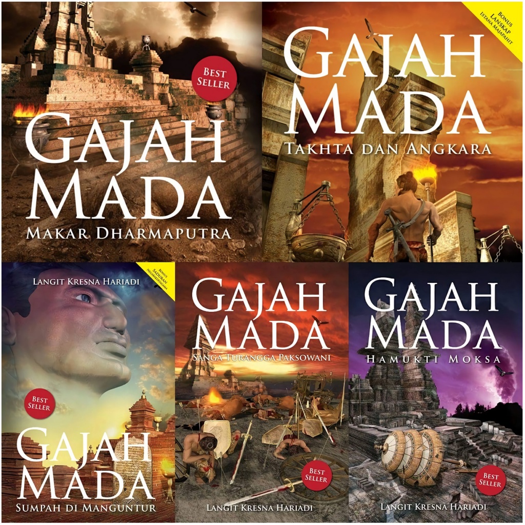 Jual Paket 5 Buku Gajah Mada Lengkap Langit Kresna Hariadi | Shopee Indonesia