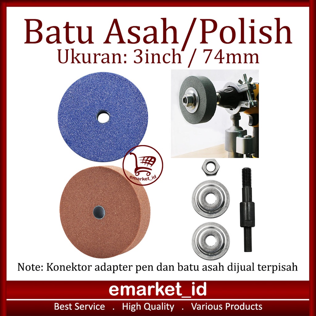 Jual Mata Batu Asah Polish Gerinda / Polishing Spindle Adapter Bench Grinder Pengubah Mesin Bor ...