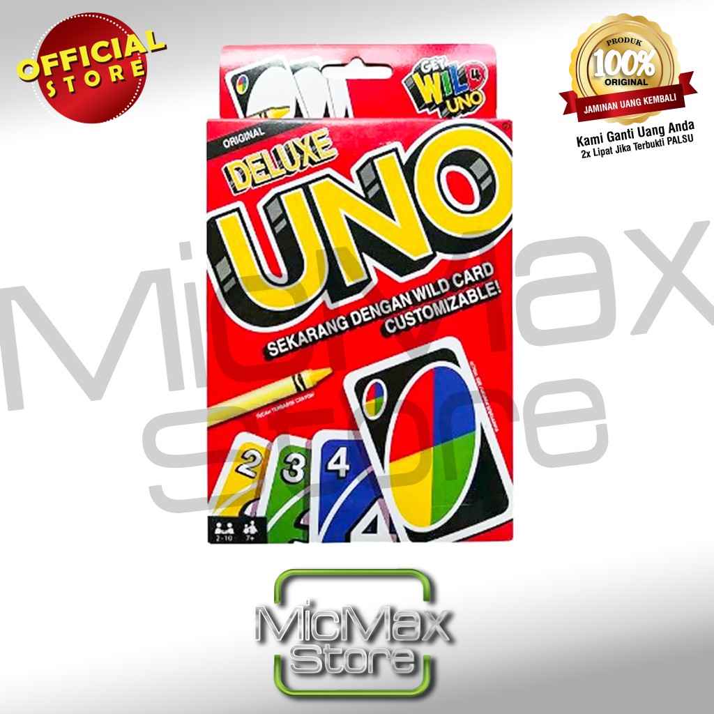 Jual Mattel Deluxe Uno Card Original (Get Wild 4 Uno) Indonesia|Shopee ...