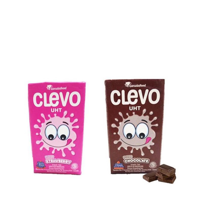 Jual Clevo susu uht kemasan 115ml rasa coklat dan strawberry | Shopee ...