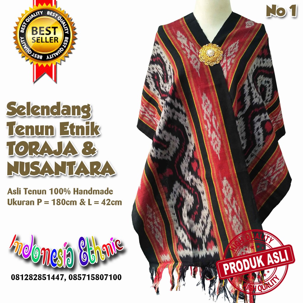 Jual SELENDANG TENUN ETNIK TORAJA / SYAL TENUN / PASMINA / KAIN TENUN ...
