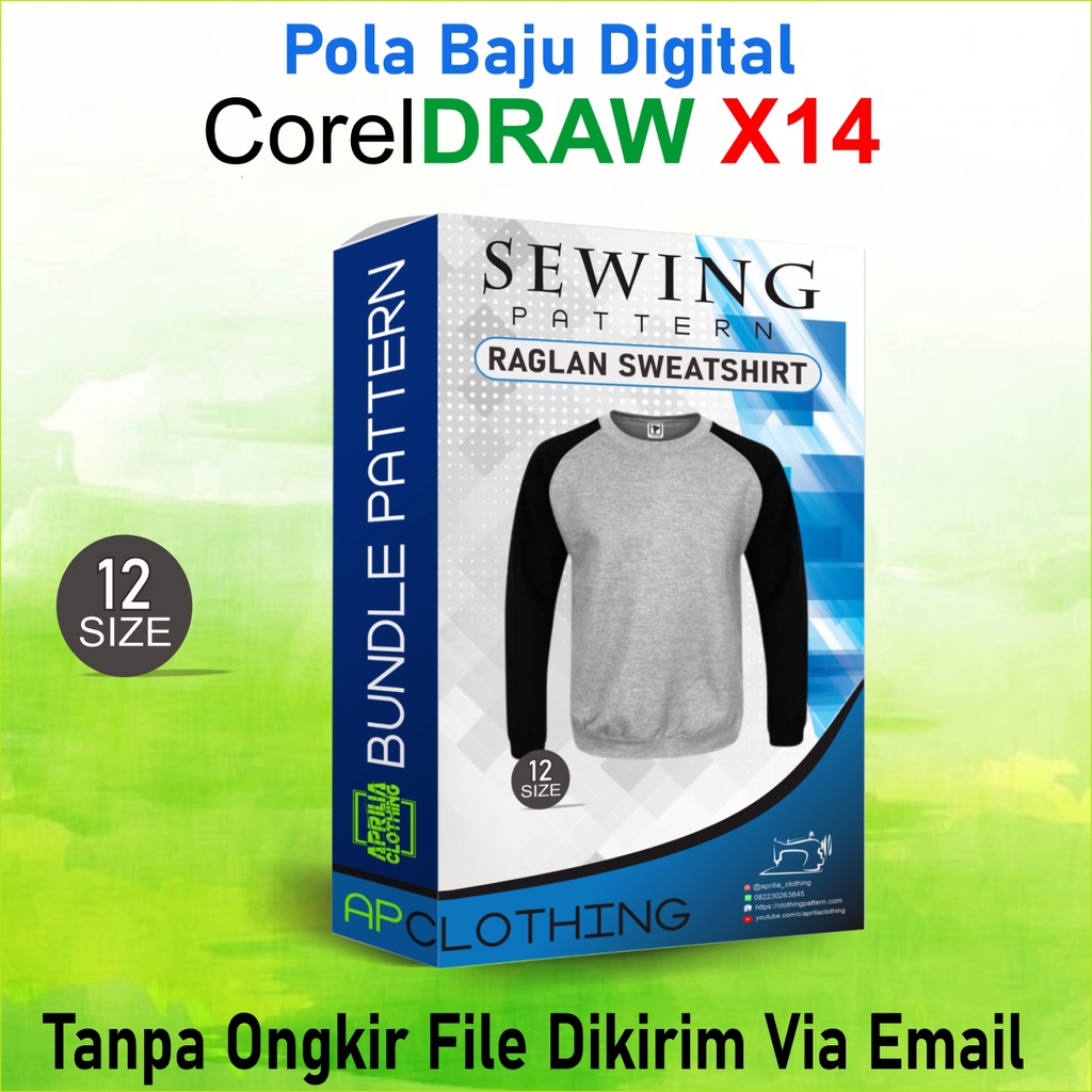 Jual POLA /PATRUN SWEATER RAGLAN ( XS SAMPAI BIG SIZE ) | Shopee Indonesia