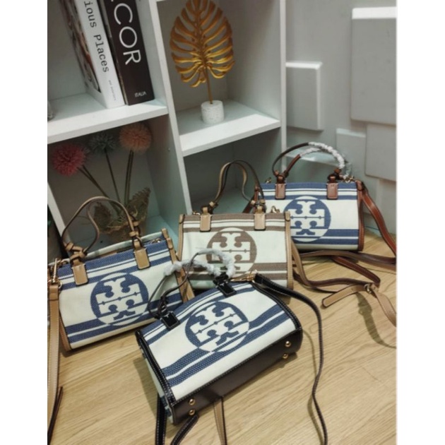 Jual TORY ELLA JACQUARD STRIPE MINI TOTE | Shopee Indonesia