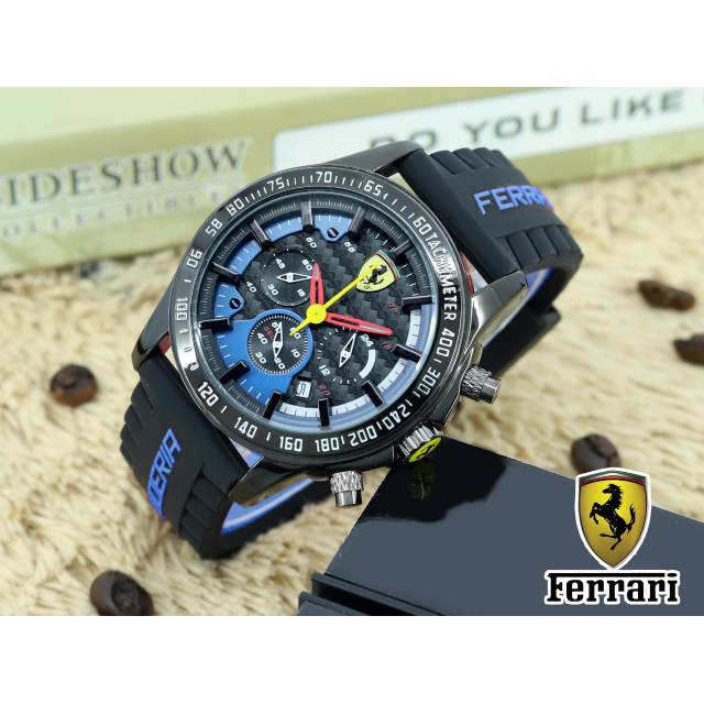 Jual Jam tangan ferrari black blue Edition Indonesia|Shopee Indonesia