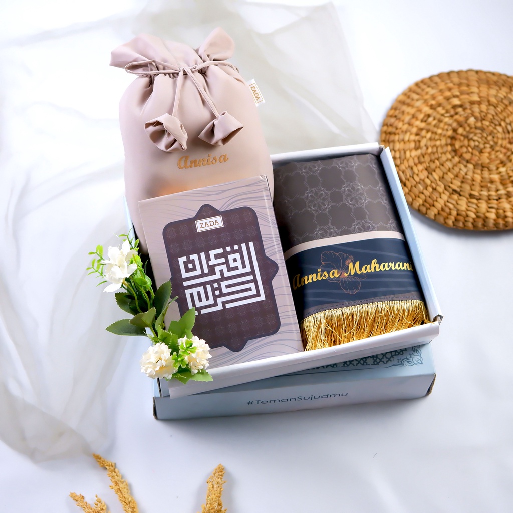 Jual Seperangkat Alat Sholat Lengkap Sajadah Alquran Mukena (BROWN ...