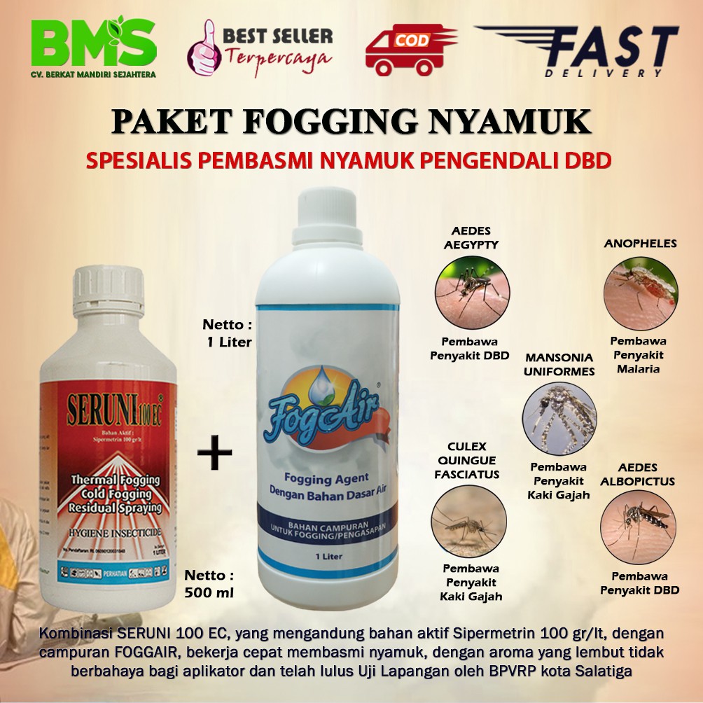 Jual PAKET FOGGING NYAMUK SERUNI 100EC Dan FOGAIR Spesialis Pengendali ...
