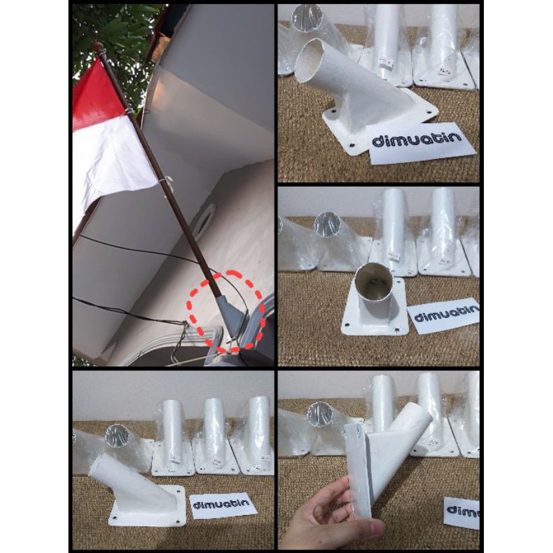 Jual Flag holder tatakan tiang bendera besi dudukan tiang bendera besi ...