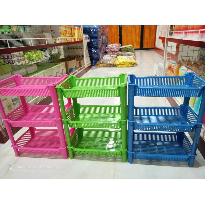 Jual RAK PLASTIK 3 SUSUN / RAK BUMBU DAPUR/RAK KOSMETIK MINI/RAK ...
