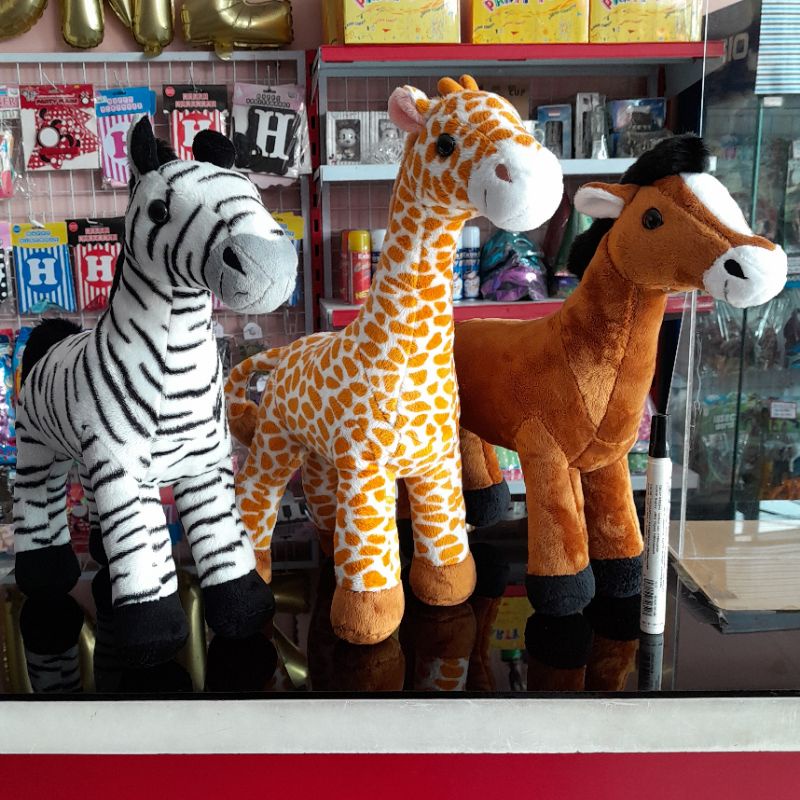 Jual Boneka Binatang Kuda Jerapah Zebra 13' Hewan Animal | Shopee Indonesia