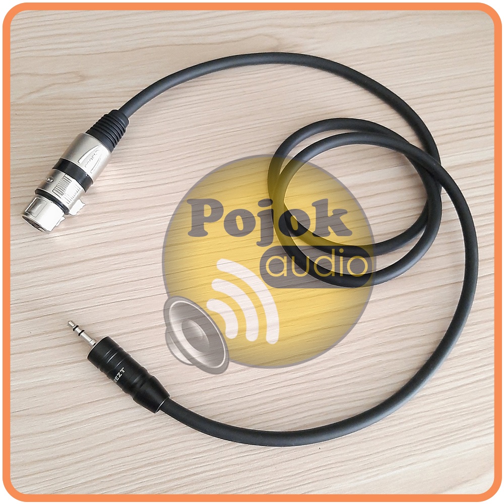 Jual Kabel mic audio jek jack canon XLR Female To 3.5 mm Stereo 1- 3 Meter | Shopee Indonesia